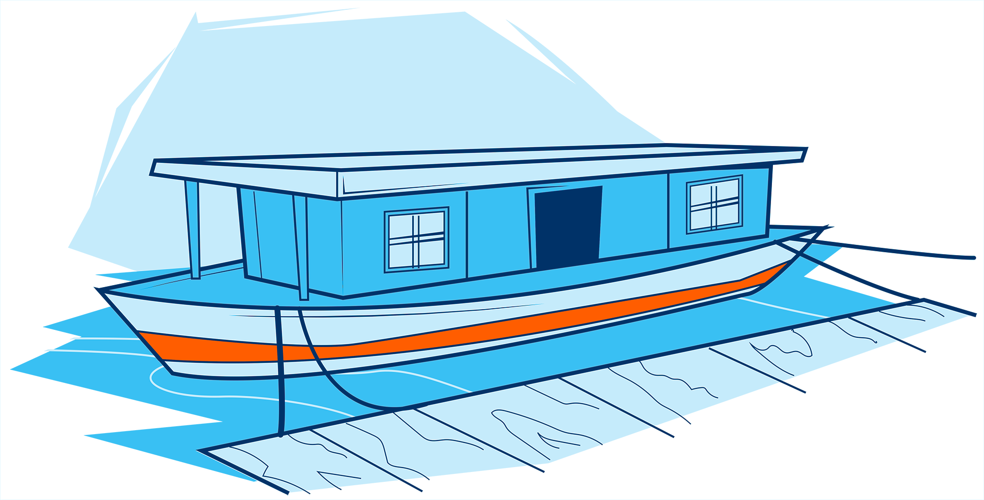 Een drijvend huis is geen gewoon huis - Varende vrienden van EOC